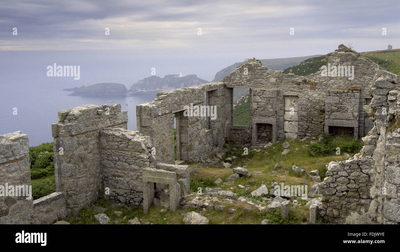 The ruins of Quarry Hospital, built in the 1860s, on the east side of ...