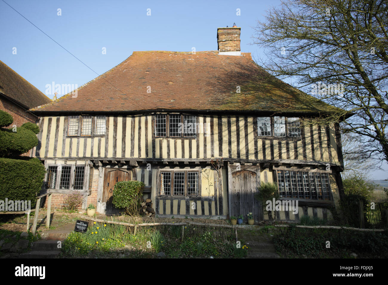 Sixteenth century, half-timbered house, Smallhythe Place, the home of ...
