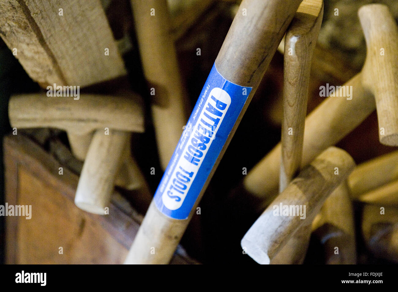Wooden spade handles at Patterson's Spade Mill, Co. Antrim, Northern ...