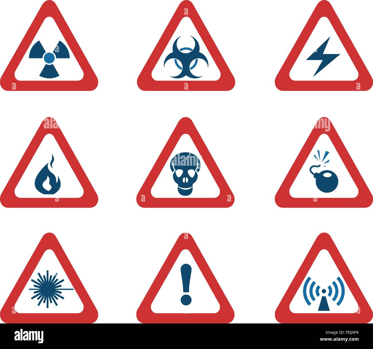 Set of Triangular Warning Hazard Signs Stock Vector Image & Art - Alamy Set of Triangular Warning Hazard Signs Stock Vector Image & Art - Alamy