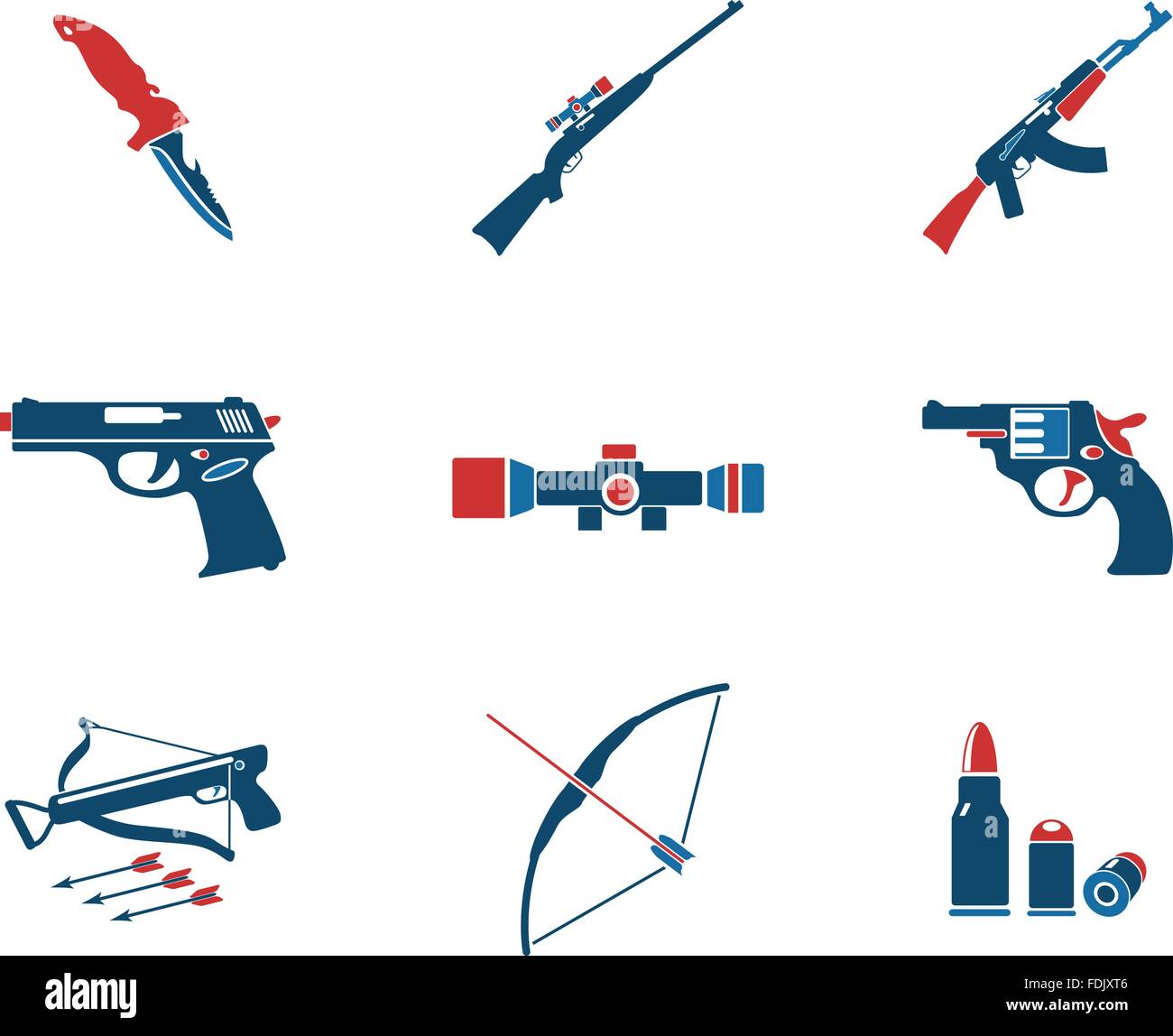 Weapon simply icons Stock Vector Image & Art - Alamy