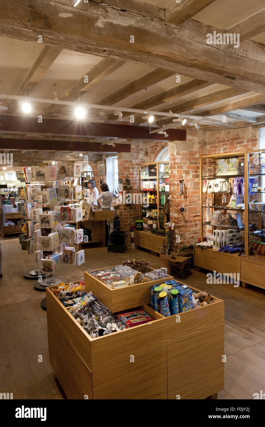 Inside the National Trust shop at Calke Abbey, Derbyshire Stock Photo ...