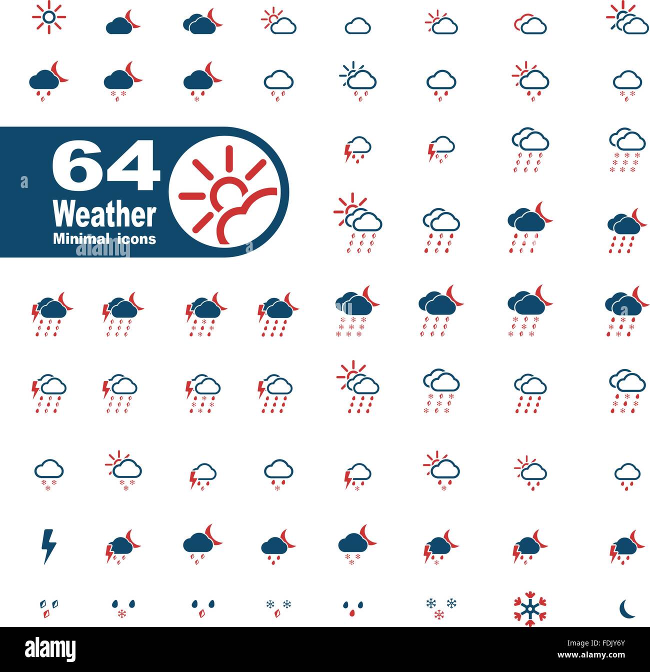 Weather simply icons Stock Vector Image & Art - Alamy