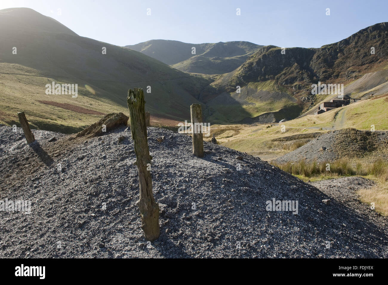 Force Crag Mine, Borrowdale, Lake District, Cumbria. Force Crag was the ...