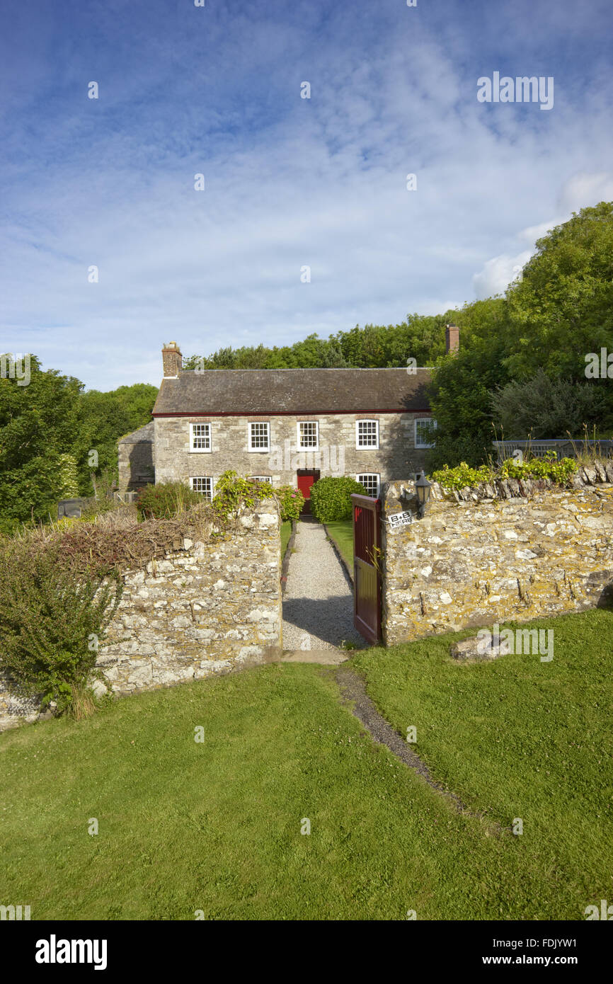Coombe Farm, above the Coombe Hawne valley, a National Trust bed ...