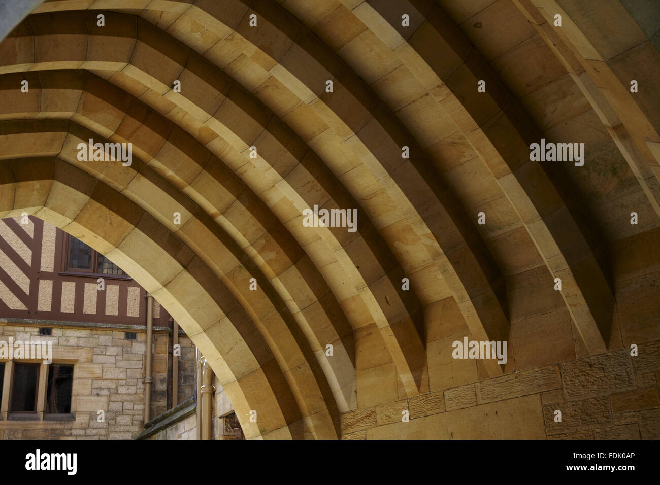 Ribbed arch detail at Cragside, Northumberland, the home of ...