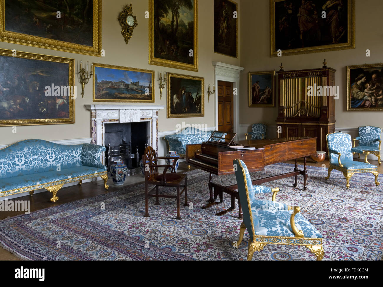 The Music Room at Kedleston Hall, Derbyshire. The Music Room was ...
