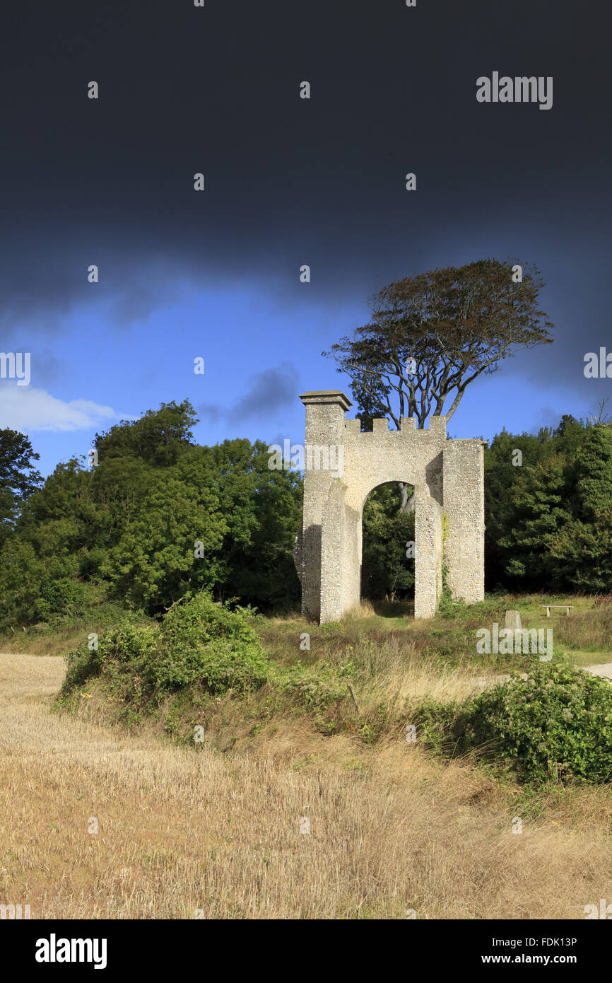 The Folly in September on the Slindon Estate, South Downs, West Sussex ...