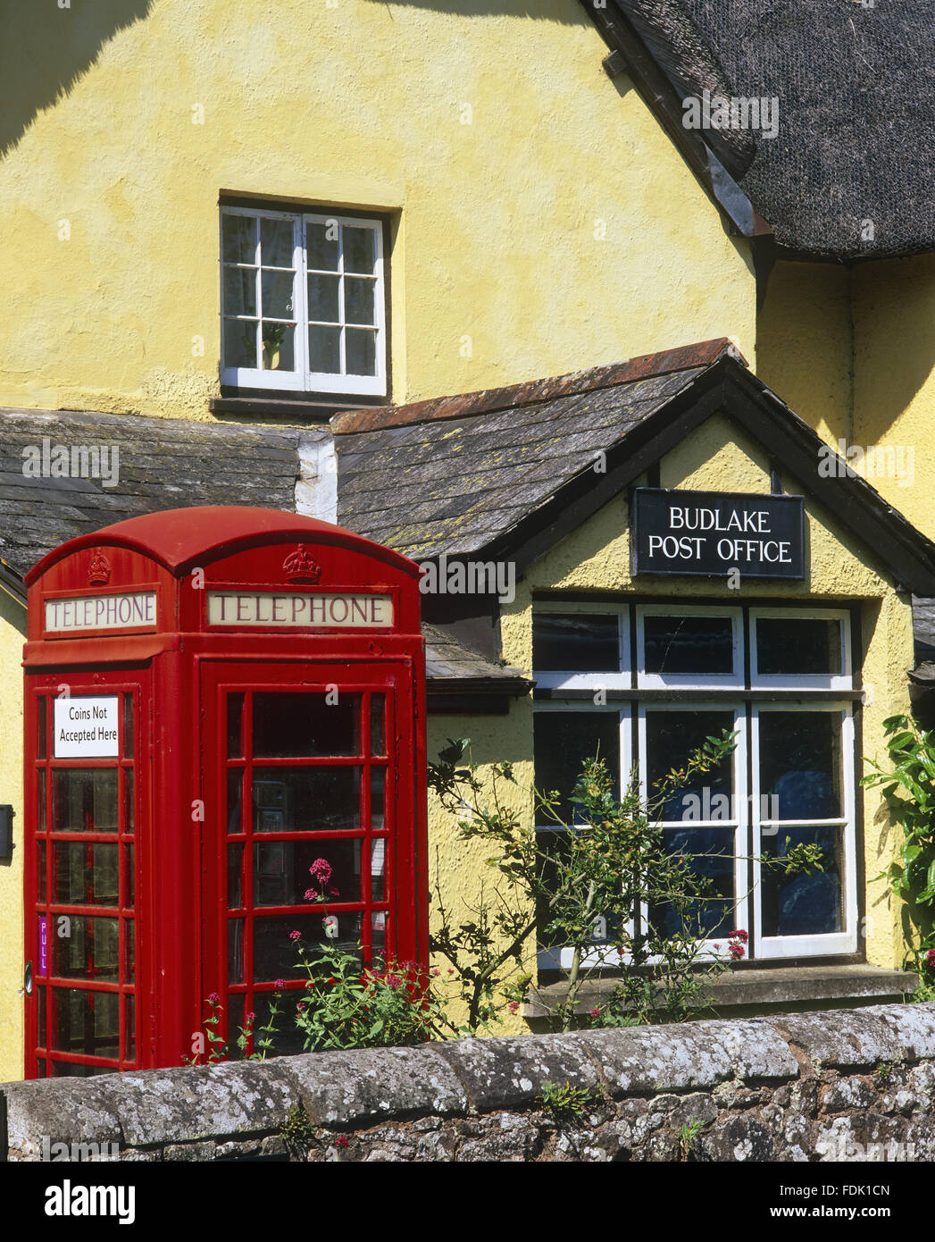 Budlake Post Office housed in a small thatched cottage served the ...
