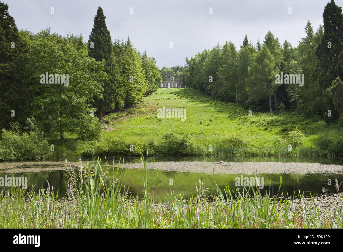 The Octagon Pond in the foreground with the Banqueting House (a ...