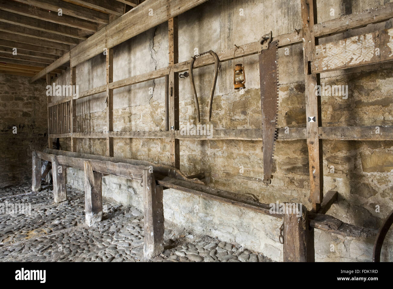 Interior of the Stables completed in 1760, part of the estate at ...