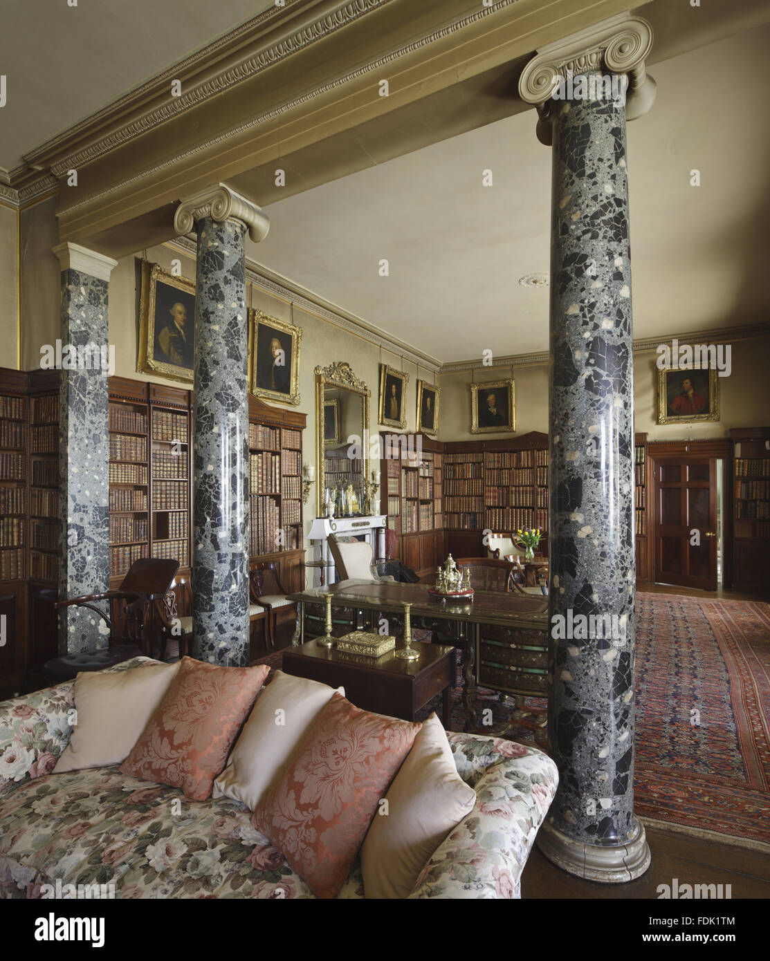 The Library at Saltram, Devon. This room was originally two and the ...