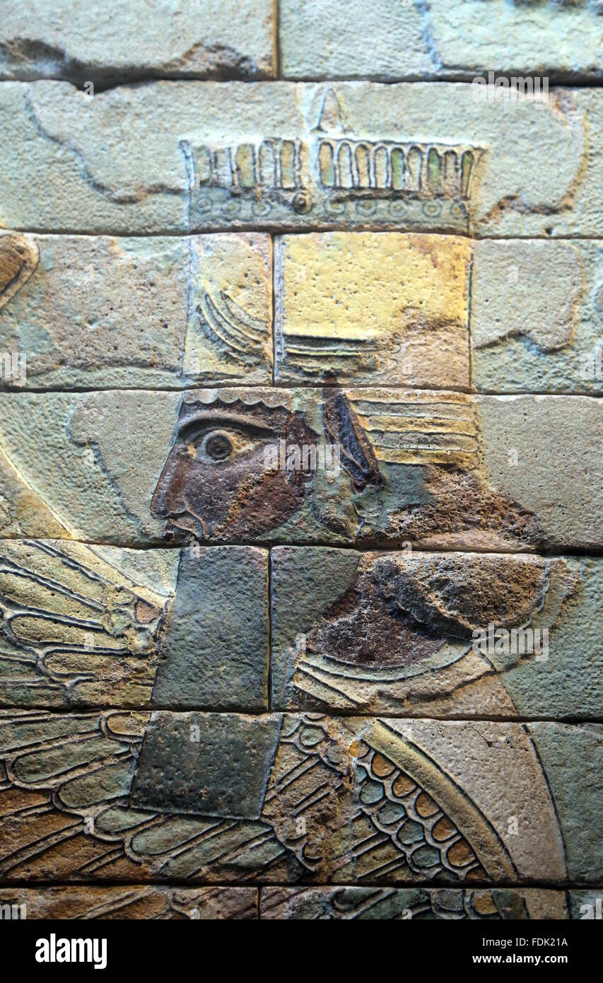 Achaemenid Empire. Winged sphinx from the Palace of Darius I at Susa ...