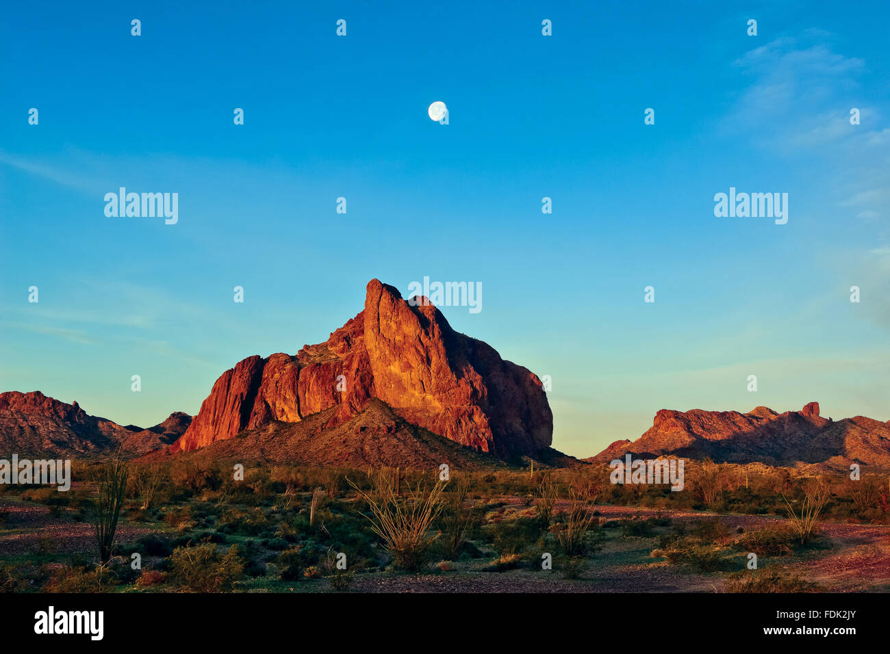 Moon over courthouse rock hi-res stock photography and images - Alamy