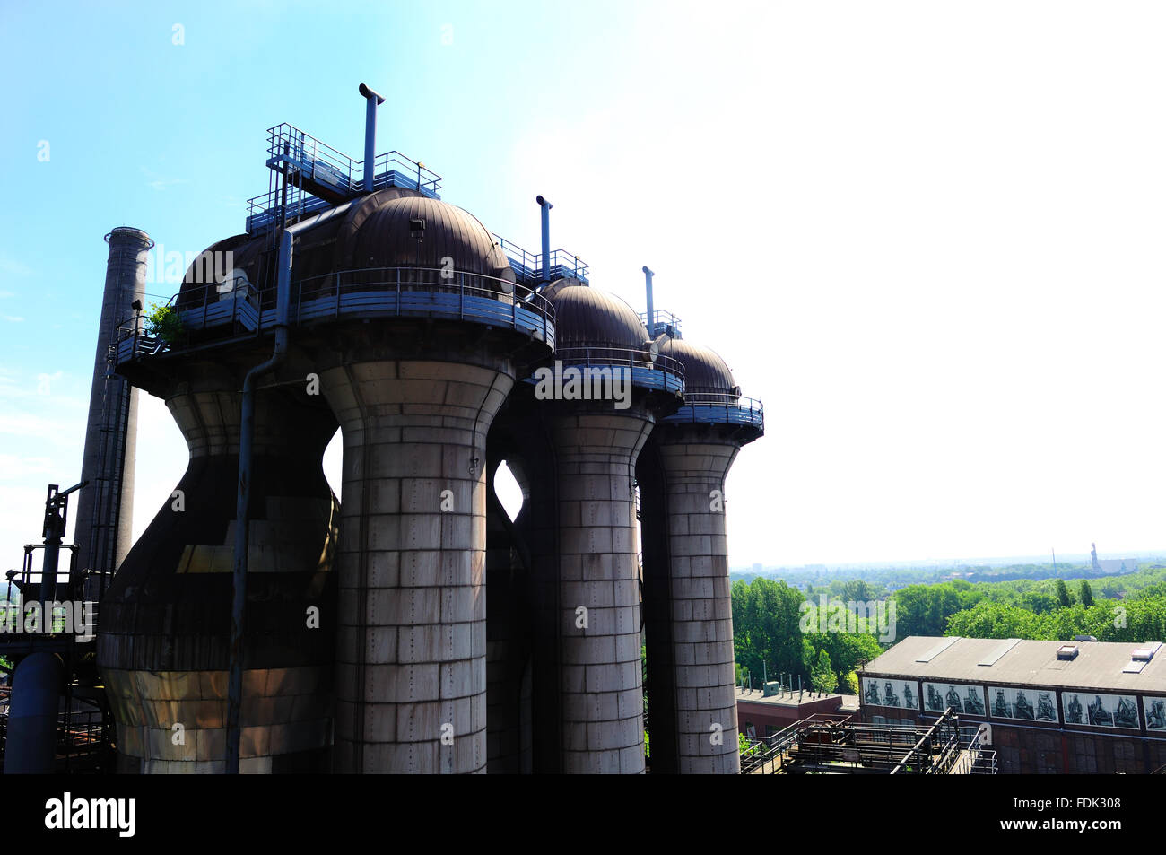 Industrial Wasteland Landscape Buildings High Resolution Stock ...