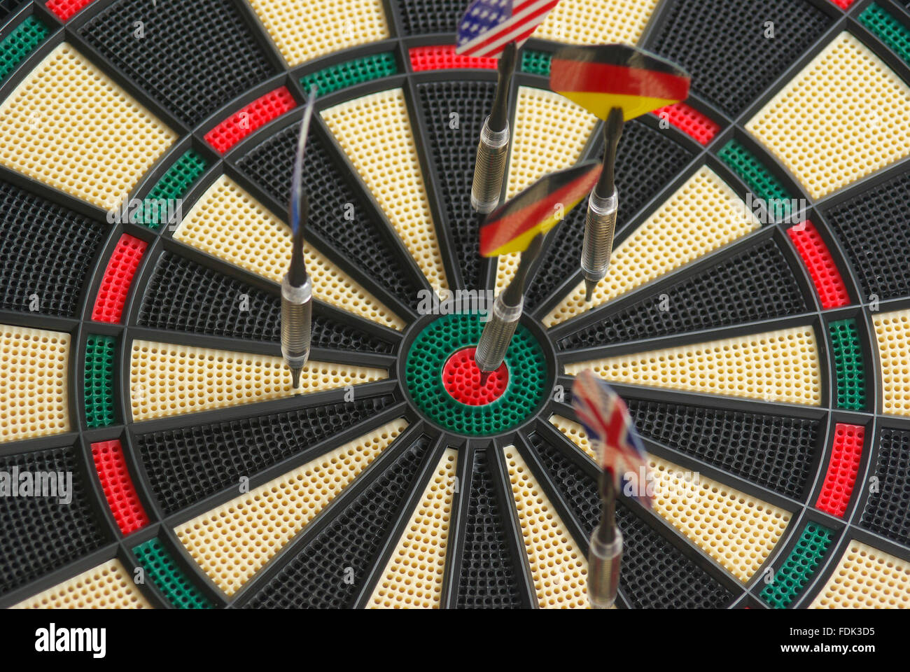 Dartboard target with flags hi-res stock photography and images - Alamy
