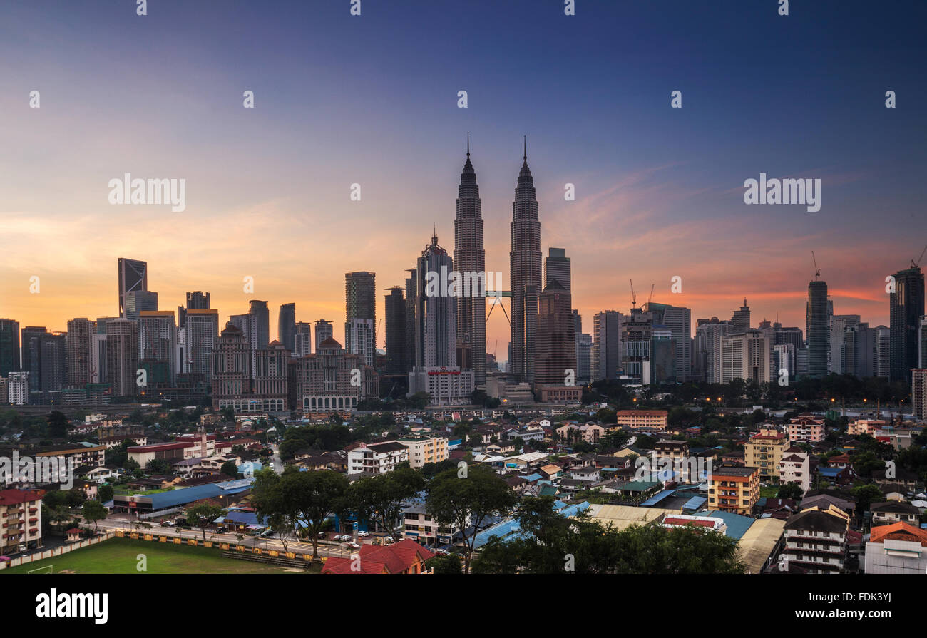 Kuala Lumpur skyline at sunrise, Malaysia Stock Photo - Alamy