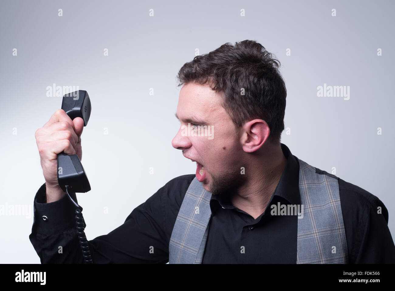 Portrait screaming businessman hi-res stock photography and images - Alamy