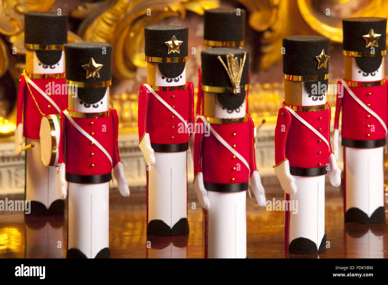 Toy soldier Christmas decorations on a chest of drawers in the Tapestry ...