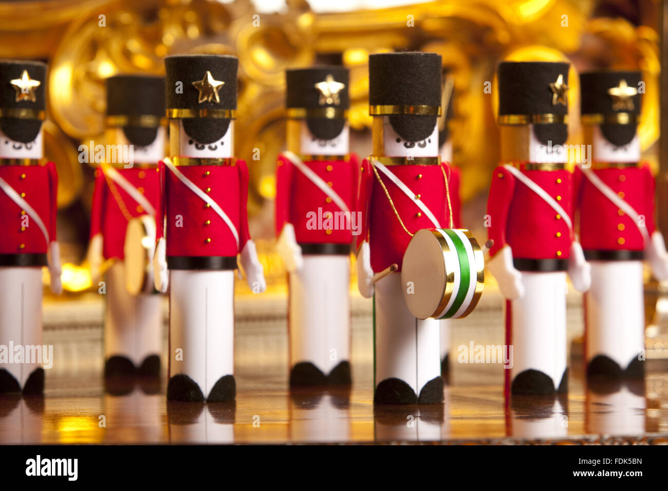 Toy soldier Christmas decorations on a chest of drawers in the Tapestry ...