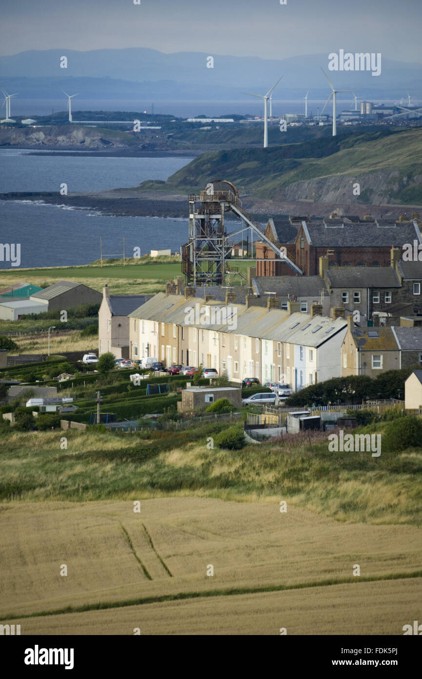 A view over the old Wellington Pit colliery workings and the harbour on ...