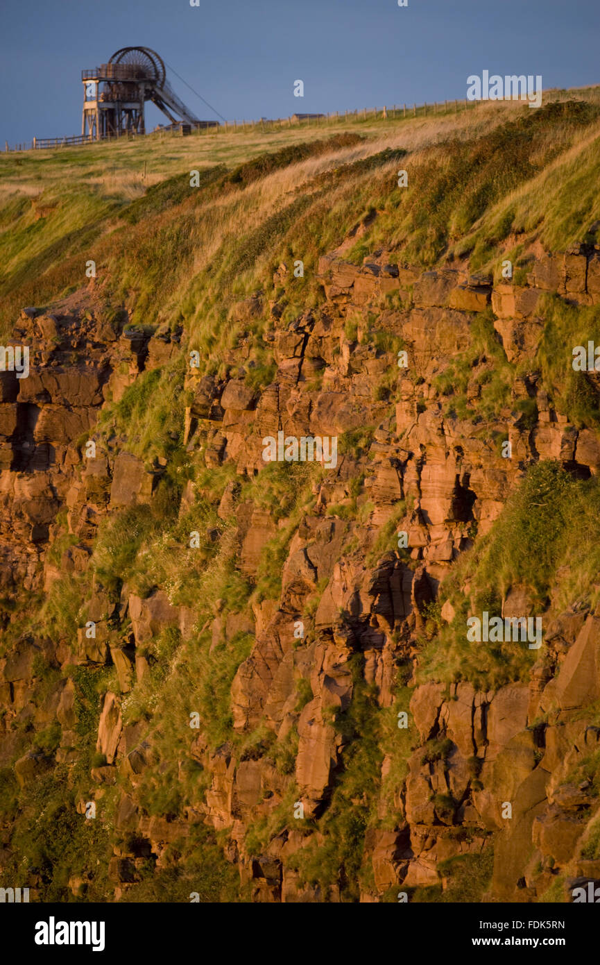 Pithead on the Whitehaven Coast, Cumbria. The National Trust is now ...