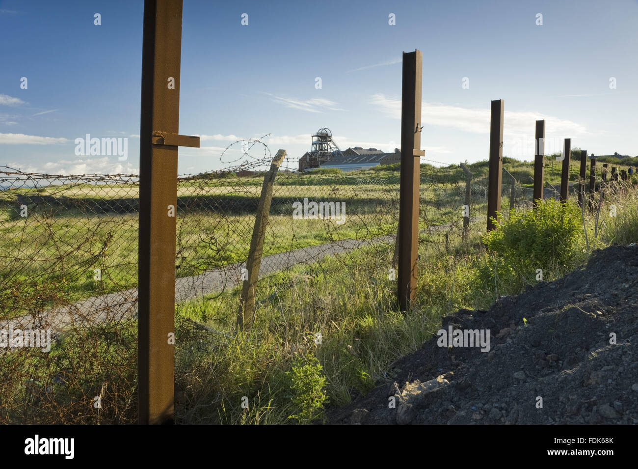 Remains of the Haig Pit, an early twentieth century colliery, on the ...