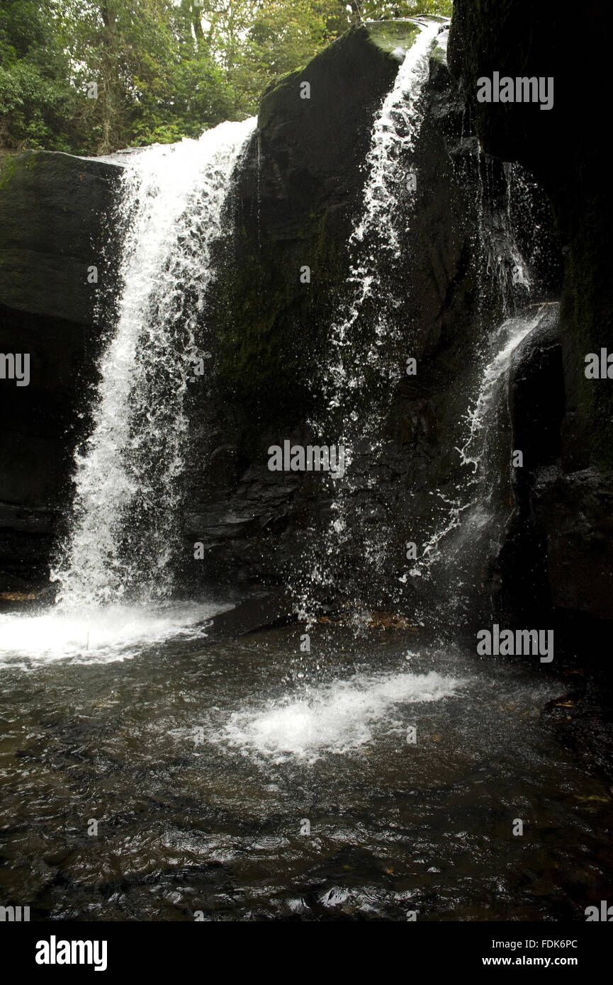 Aberdulais Falls, Neath Port Talbot, Wales. The falls and waters of the ...