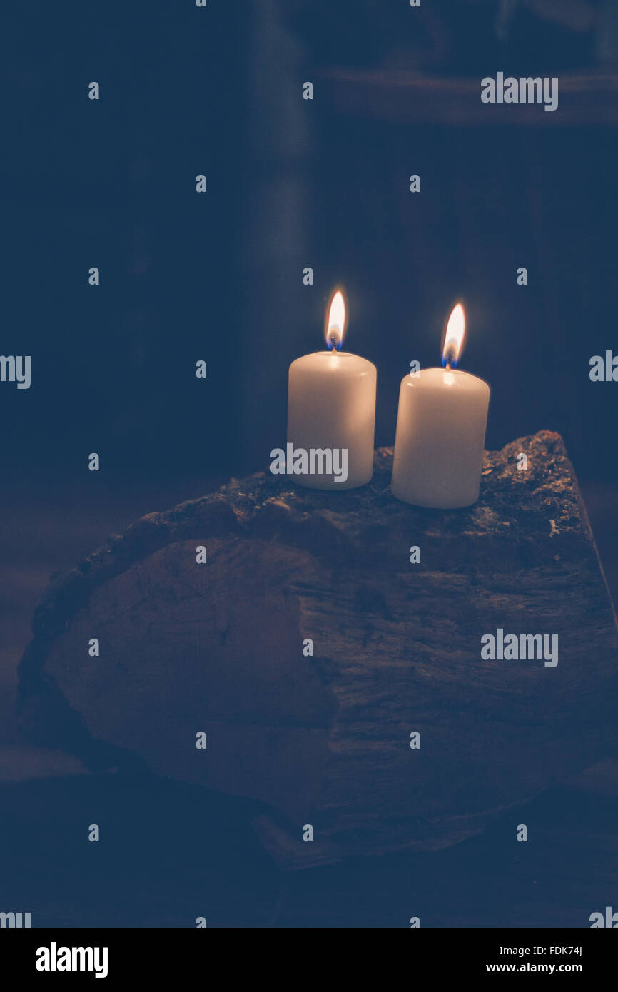 Two candles hi-res stock photography and images - Alamy