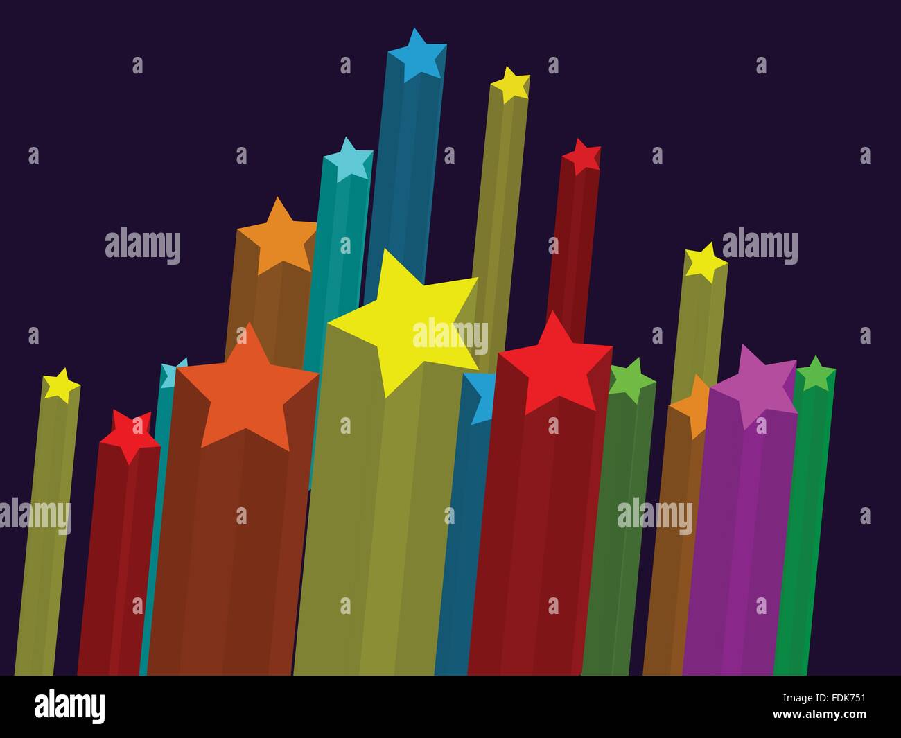 Rising stars Stock Vector Images - Alamy