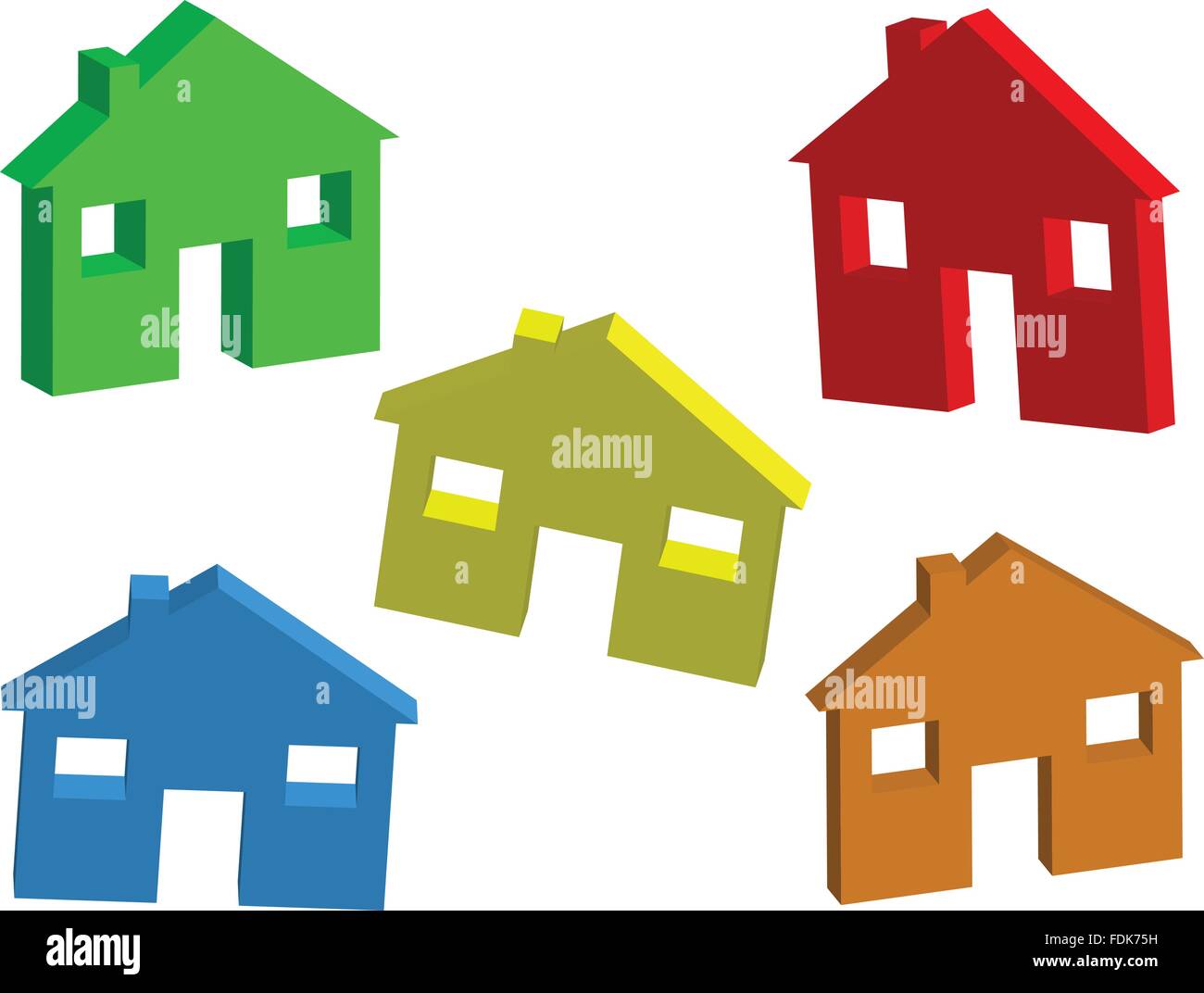 Home House Shapes Icons Stock Vector Image & Art - Alamy