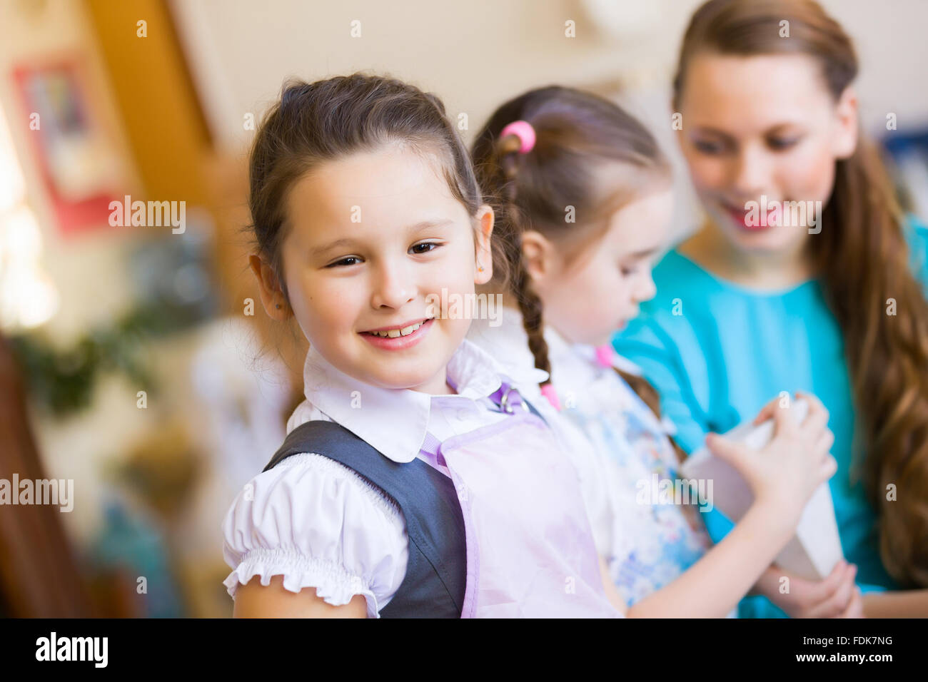 Little children painting and playing at kindergarten Stock Photo - Alamy
