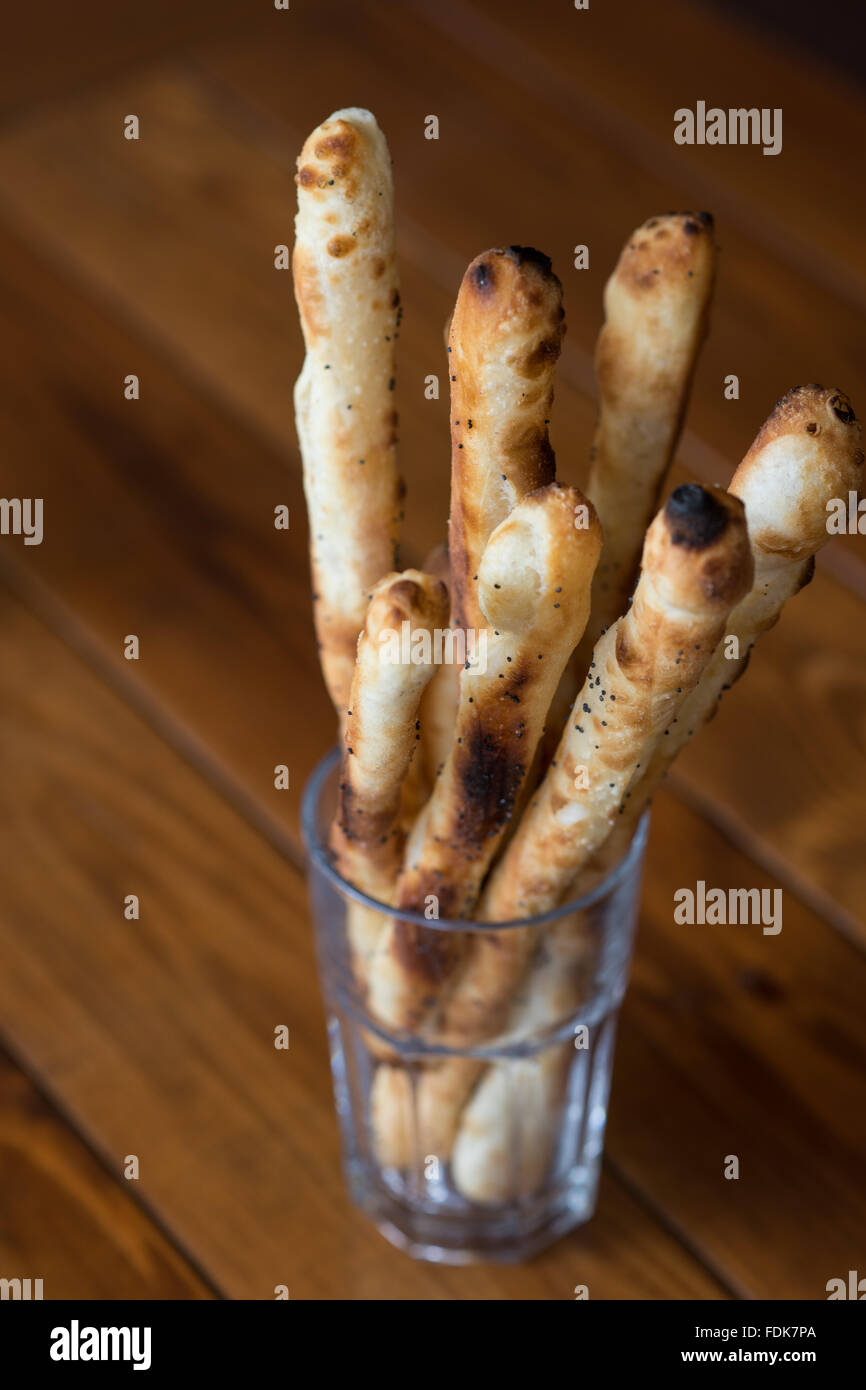 Bread sticks in a glass Stock Photo - Alamy