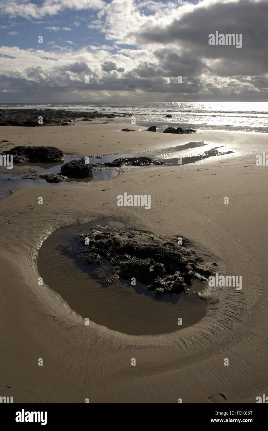 The beach at Pennard, Gower, Wales Stock Photo - Alamy