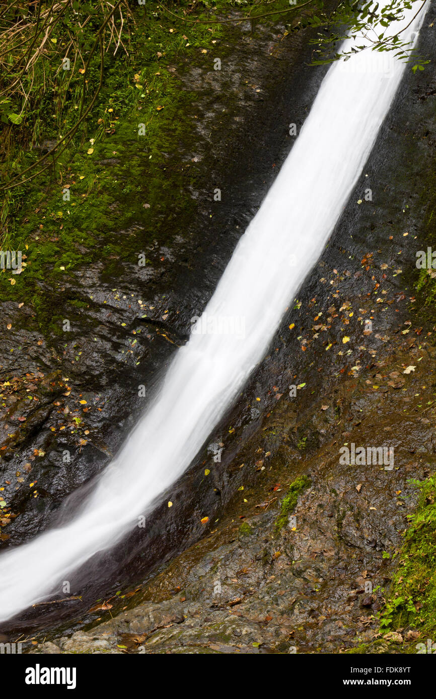 White Lady waterfall in Lydford Gorge, Devon Stock Photo - Alamy