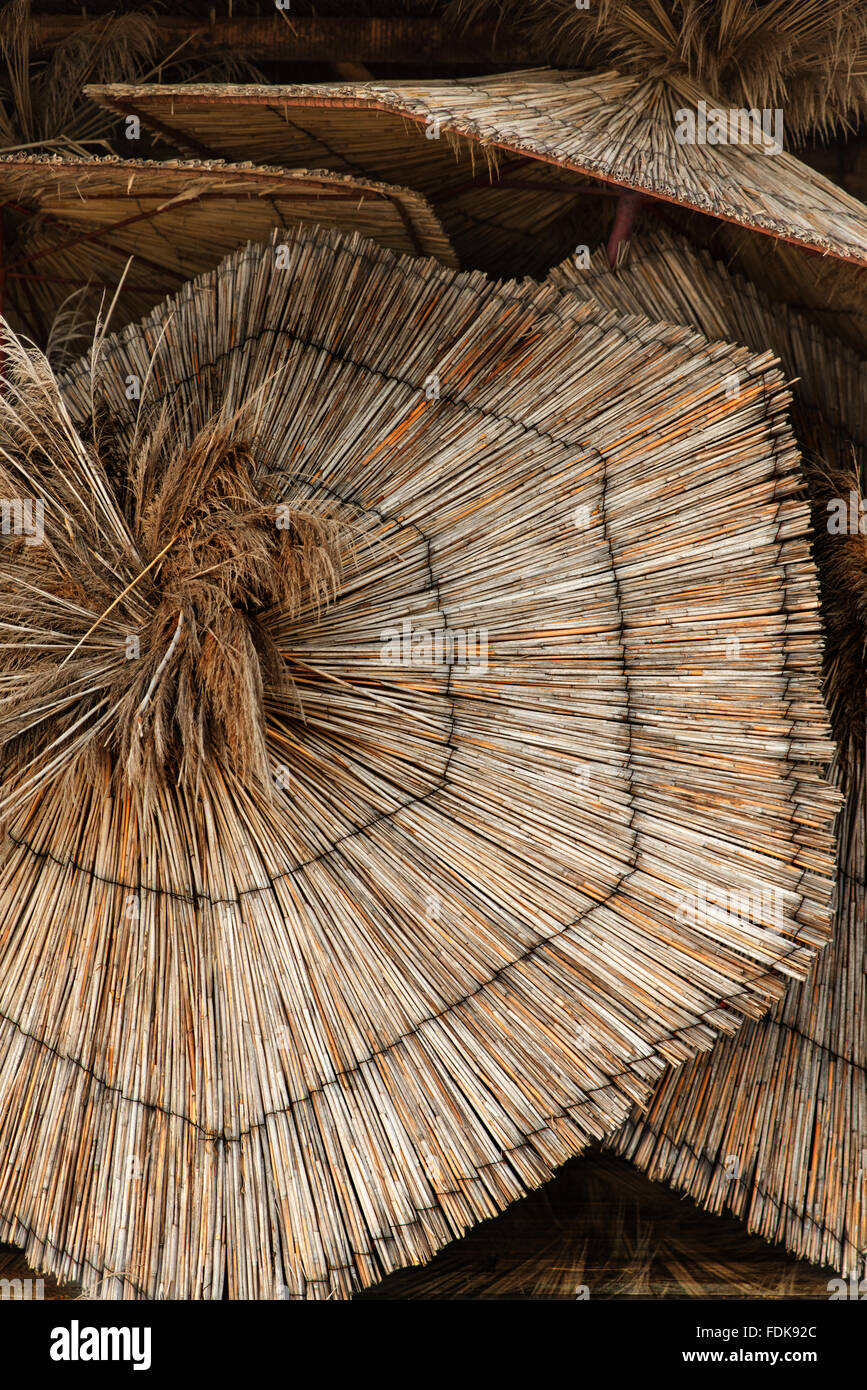 Straw parasols hi-res stock photography and images - Alamy
