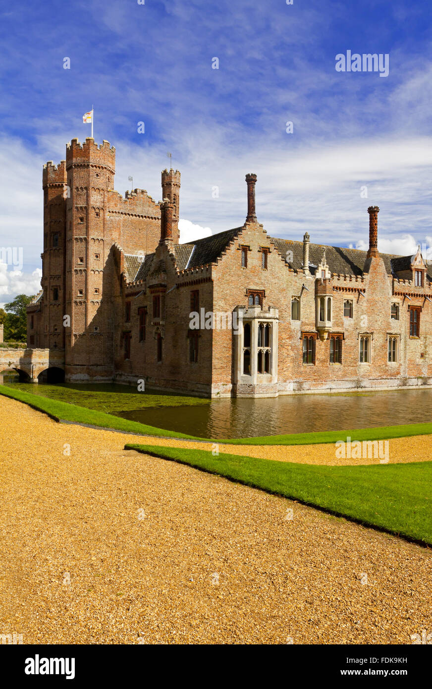 The north and west ranges at Oxburgh Hall, Norfolk. Sir Edmund ...