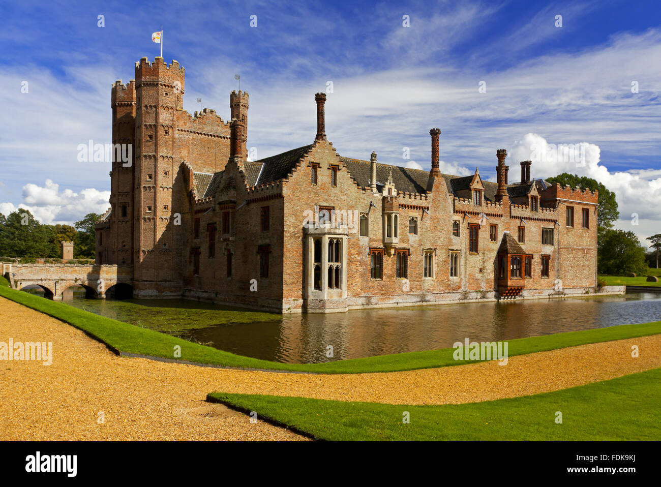 The north and west ranges at Oxburgh Hall, Norfolk. Sir Edmund ...