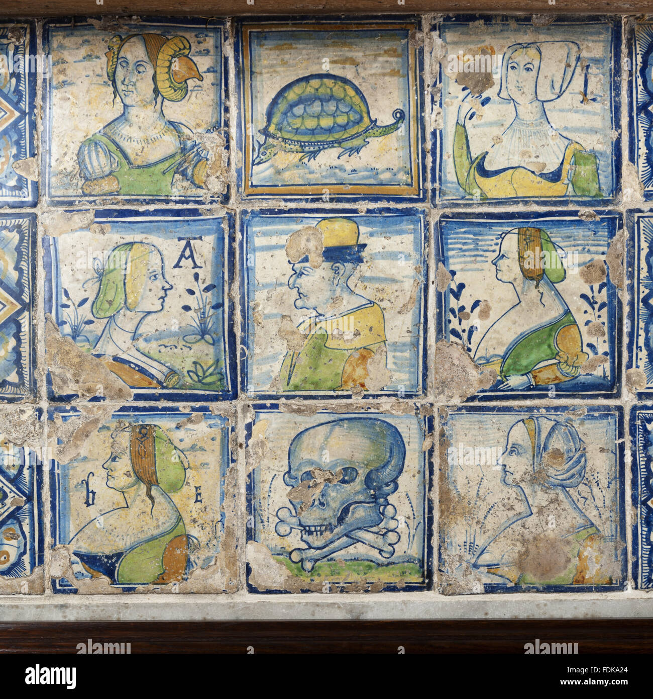 Early sixteenth century Flemish tiles in The Chapel, The Vyne ...