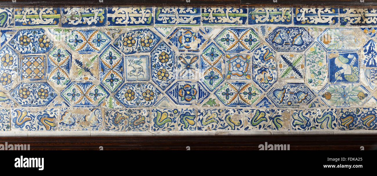 Early sixteenth century Flemish tiles in The Chapel, The Vyne ...