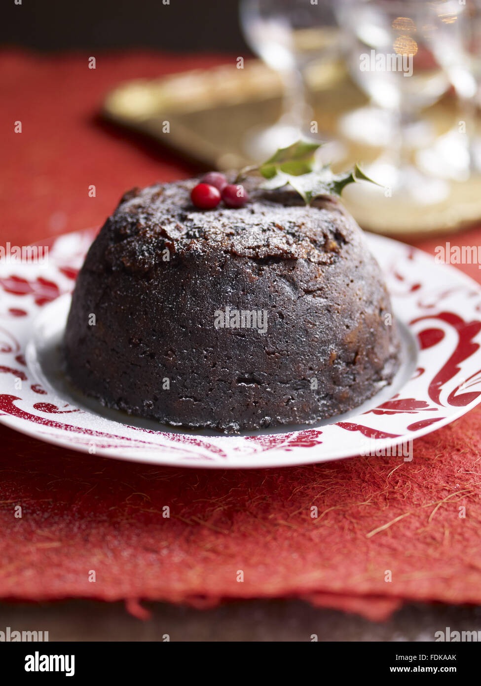 A Christmas pudding, one of the traditional dishes served in National ...