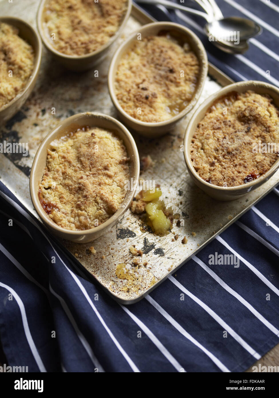 Apple crumbles made with heritage varieties of apple, one of the ...