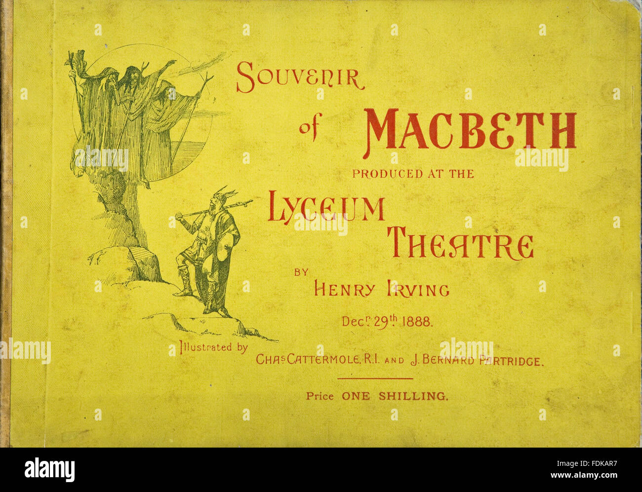 Front cover of "Souvenir of Macbeth", 1888, at Smallhythe Place, Kent ...