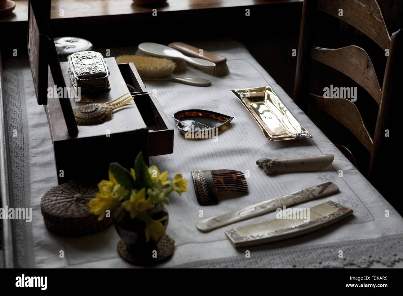 The dressing table in Ellen Terry's bedroom at Smallhythe Place, Kent ...