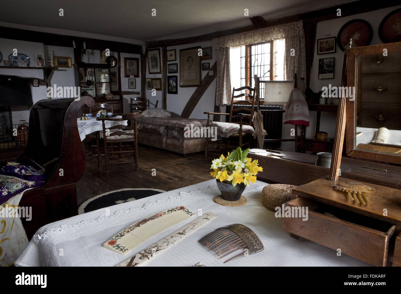 Ellen Terry's bedroom at Smallhythe Place, Kent Stock Photo - Alamy