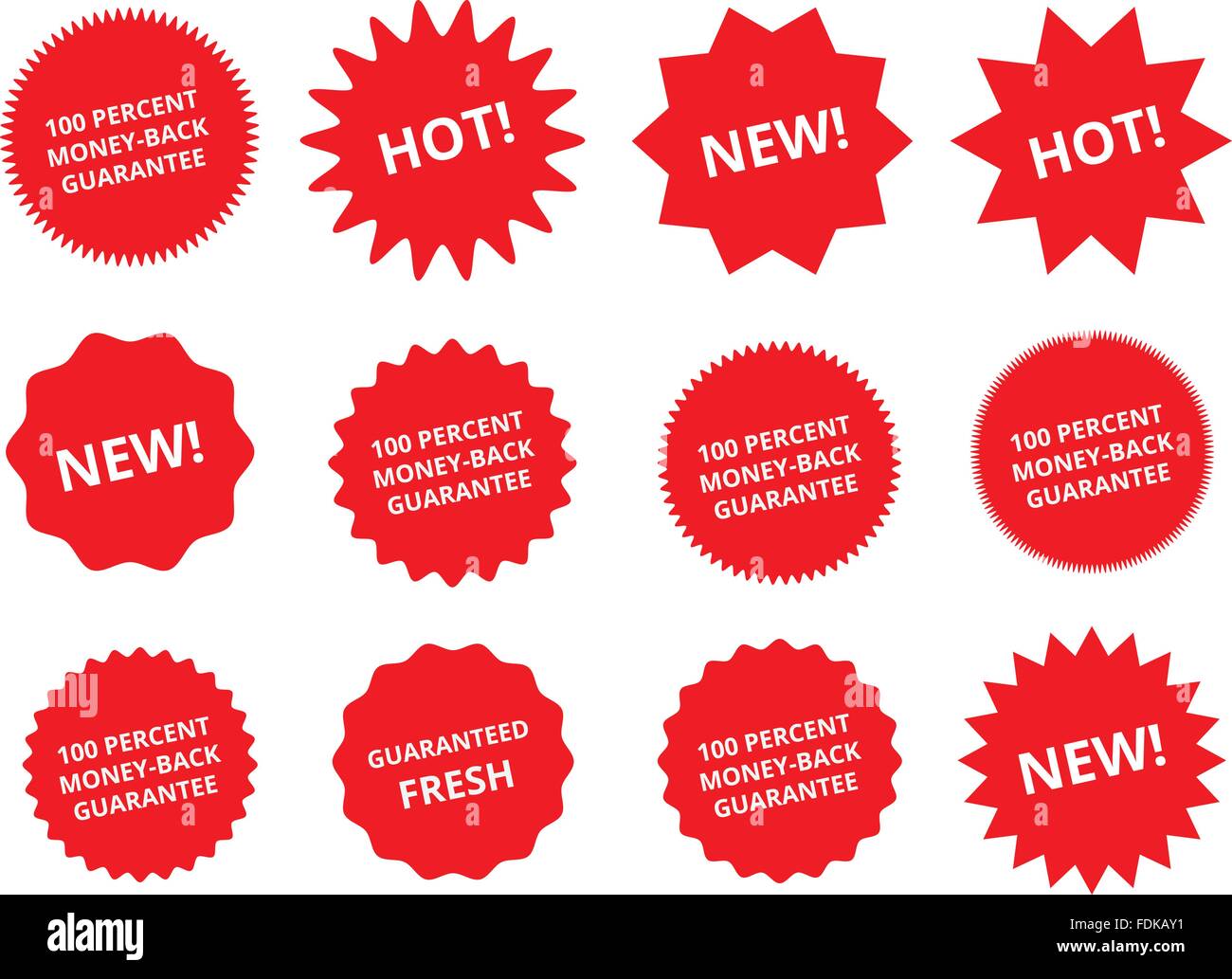 Hot New Vector Seals Stickers Set Stock Vector Image & Art - Alamy