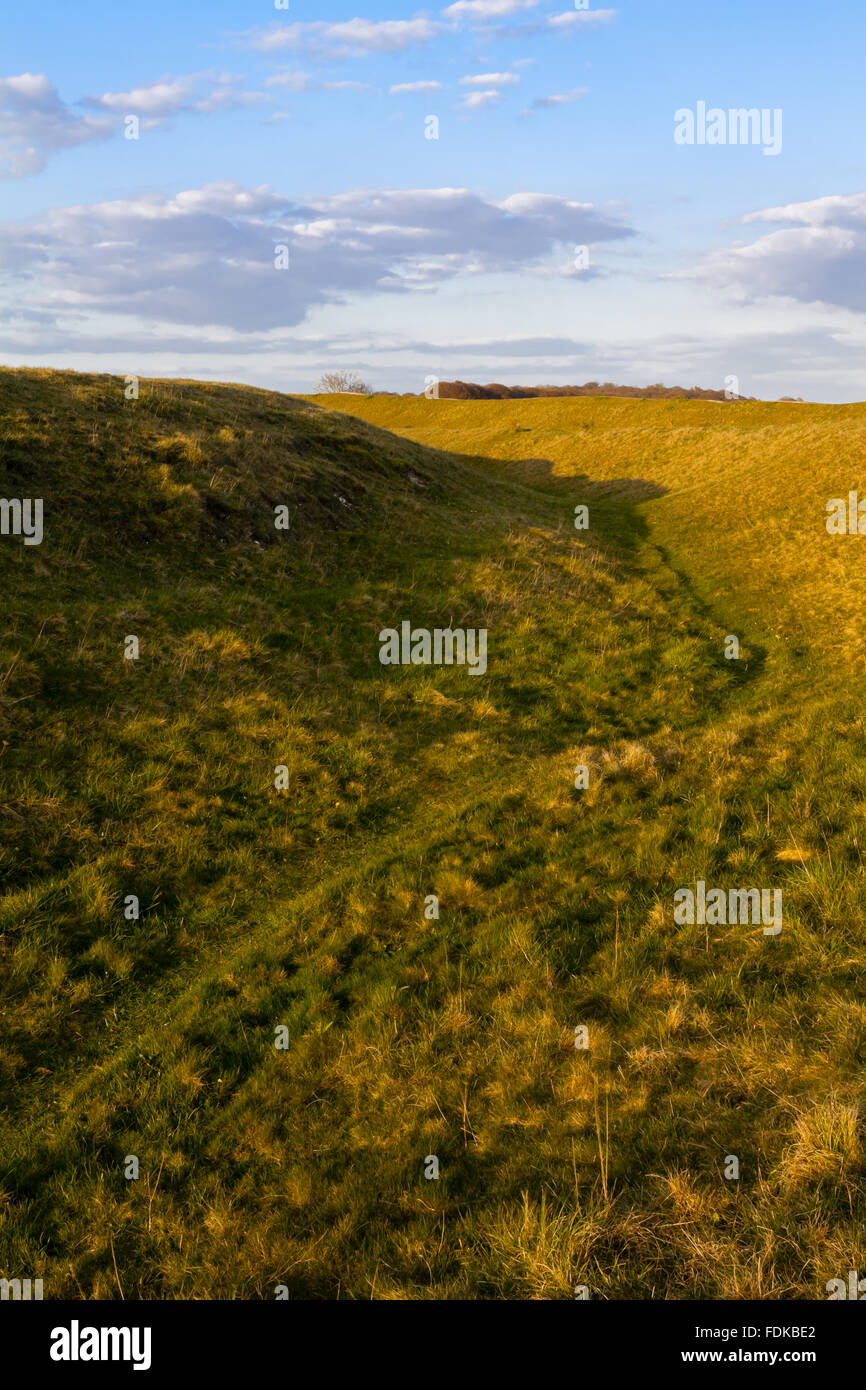 The southern part of the inner ditch at Figsbury Ring, site of an Iron ...