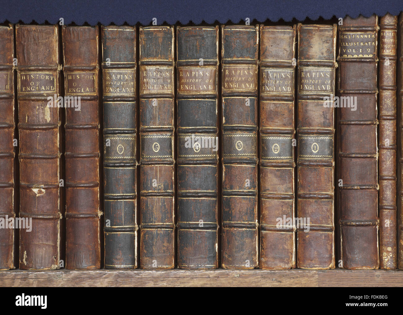 Books in the Library at Erddig, Wrexham Stock Photo - Alamy