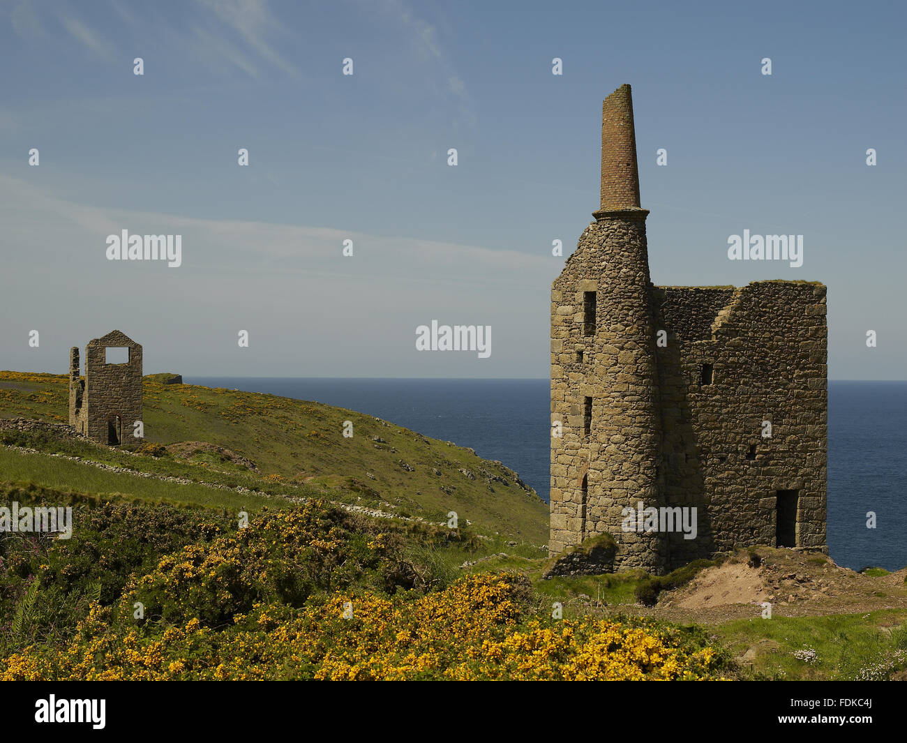 The abandoned beam engine houses of the Crowns section of Botallack ...