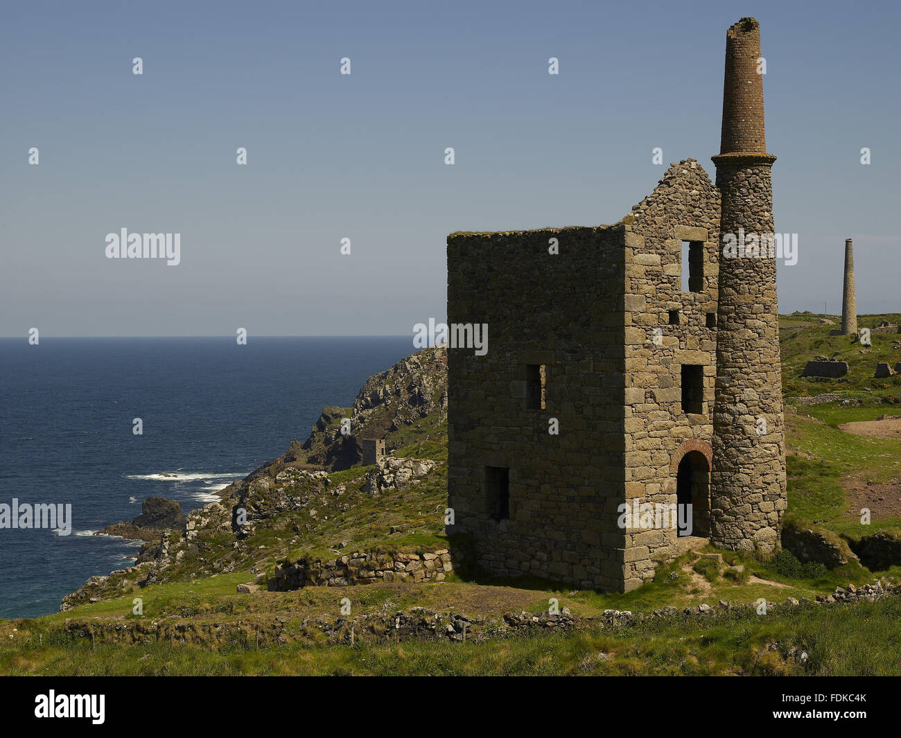 The abandoned beam engine houses of the Crowns section of Botallack ...